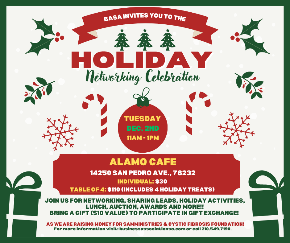 BASA Holiday Networking Celebration at Alamo Cafe - Business ...